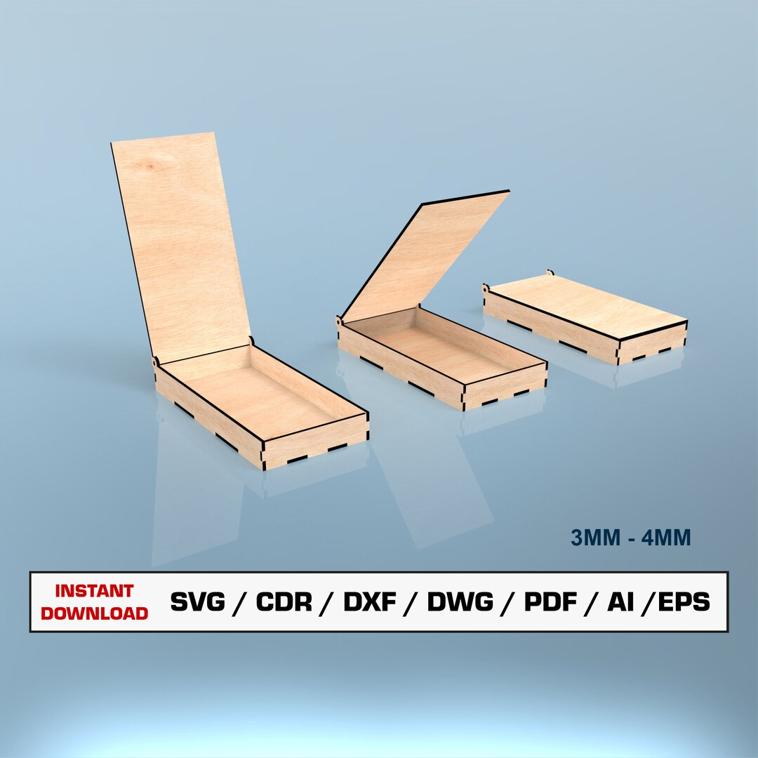 Cash Box Laser Cut File Box for Cash Envelope Box for Banknotes With ...