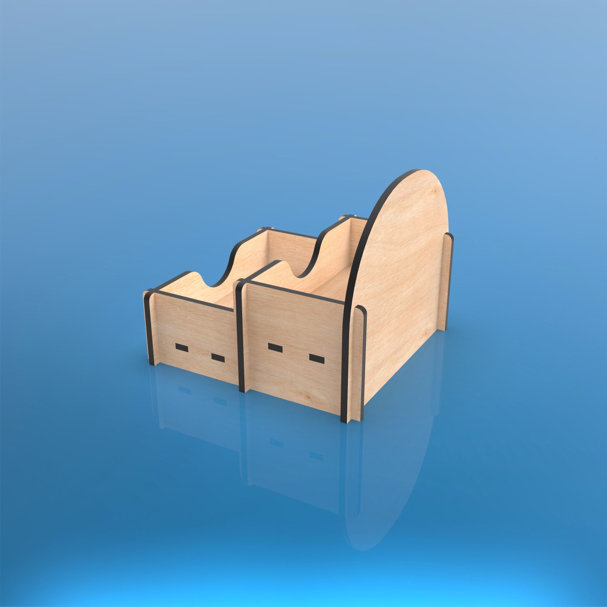 Business Card Holder Laser Cut Files Dxf Svg Pdf Laser Cut Files ...