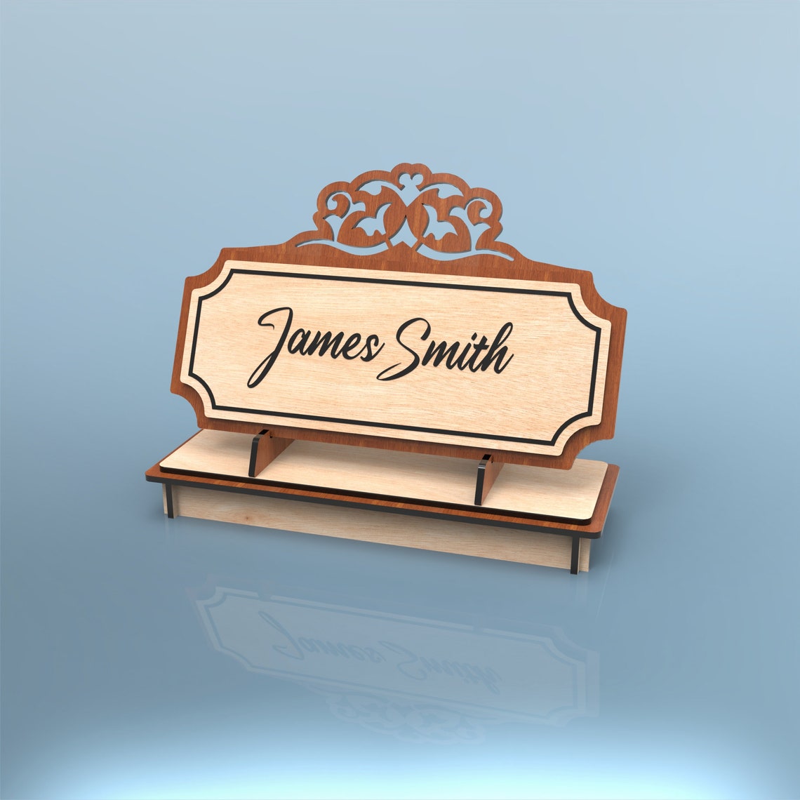 Desk Nameplate Laser Cut File, Nameplates SVG Files, Vector Files for ...