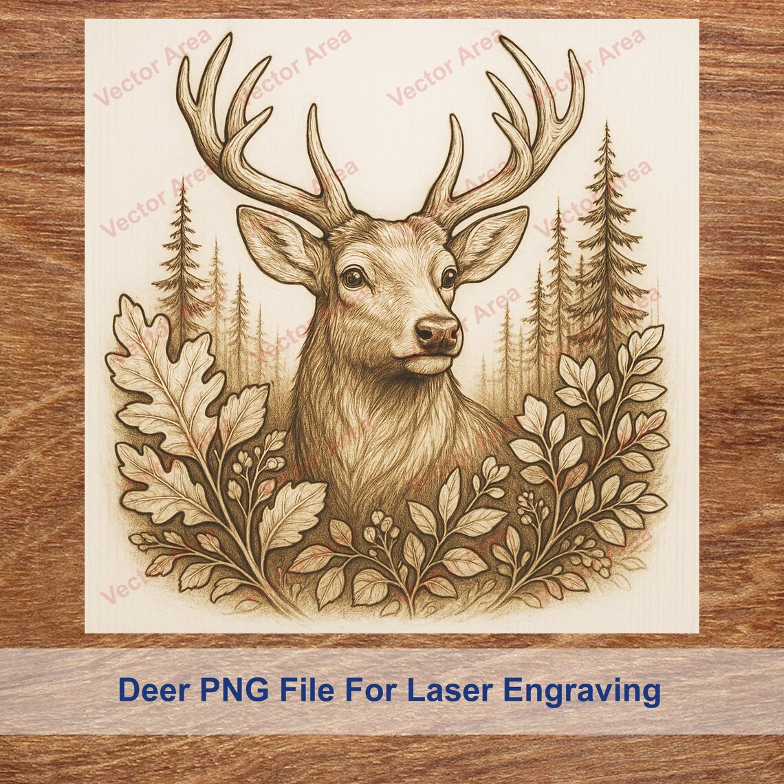 Deer Laser Engraving File, Deer Laser Engrave File, PNG Files for Wood ...