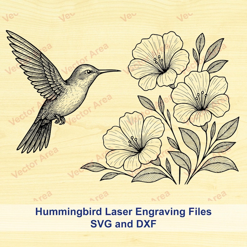 Hummingbird SVG Clipart, Hummingbird Engraving File SVG, Hummingbird ...
