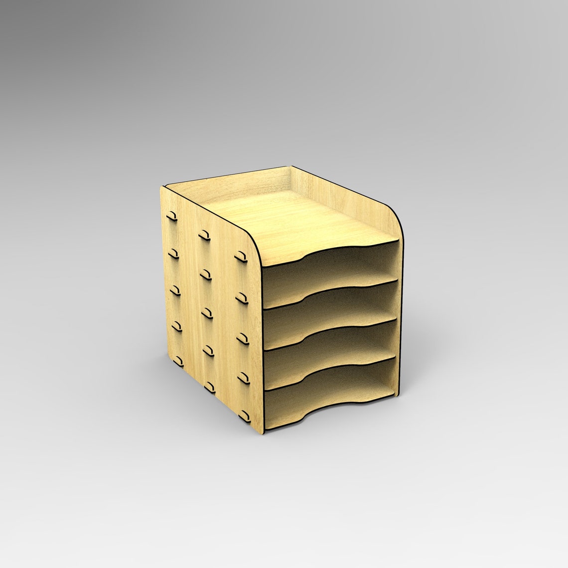 A4 Paper Stand Laser Cut File, Office Organizer, A4 Paper Office Plate ...