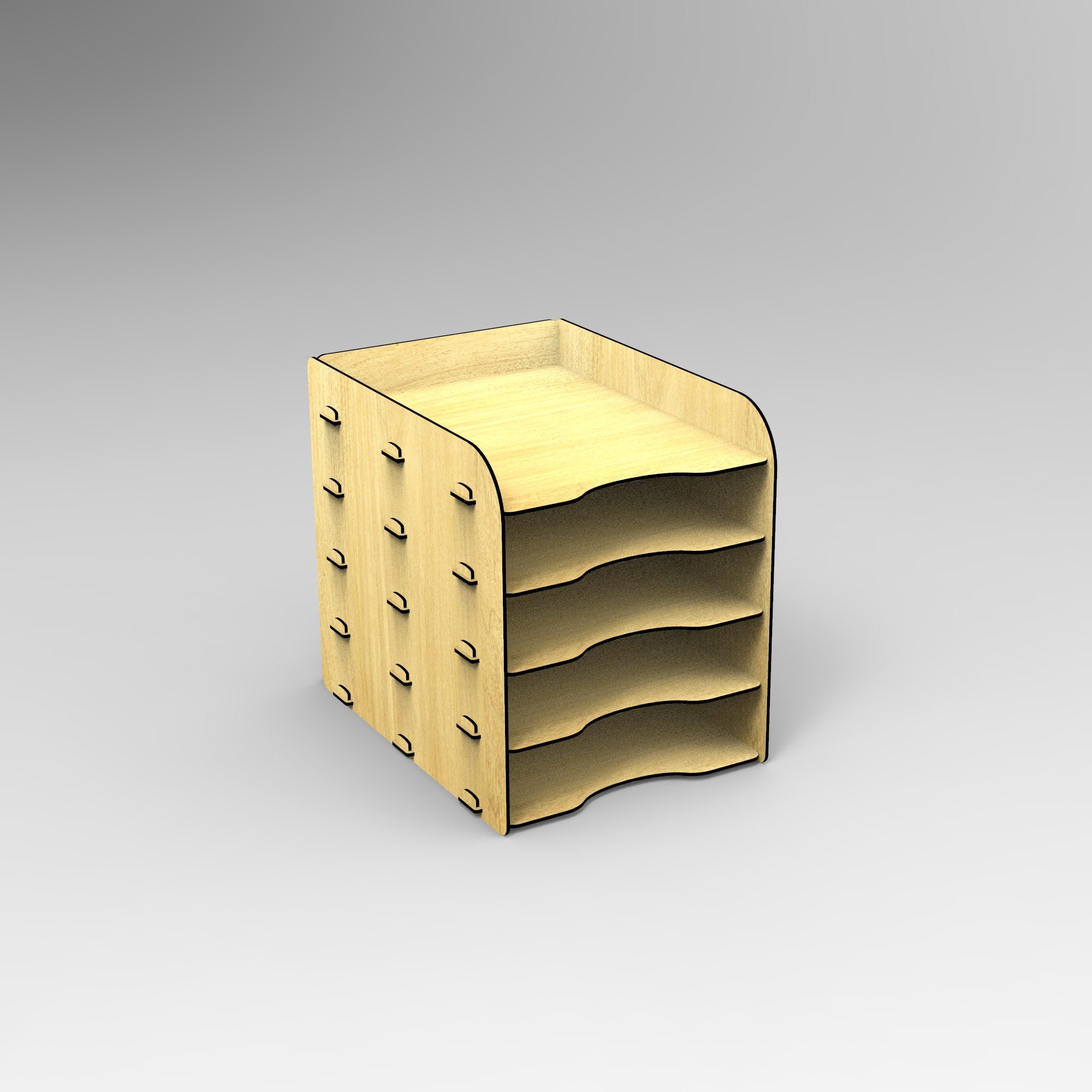 A4 Paper Stand Laser Cut File, Office Organizer, A4 Paper Office Plate ...