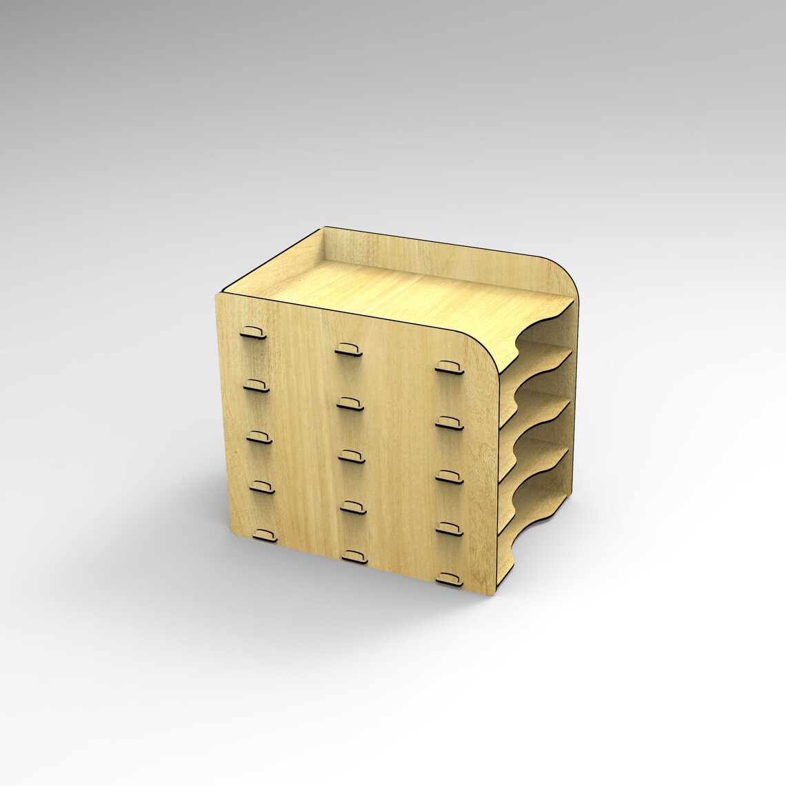 A4 Paper Stand Laser Cut File, Office Organizer, A4 Paper Office Plate ...