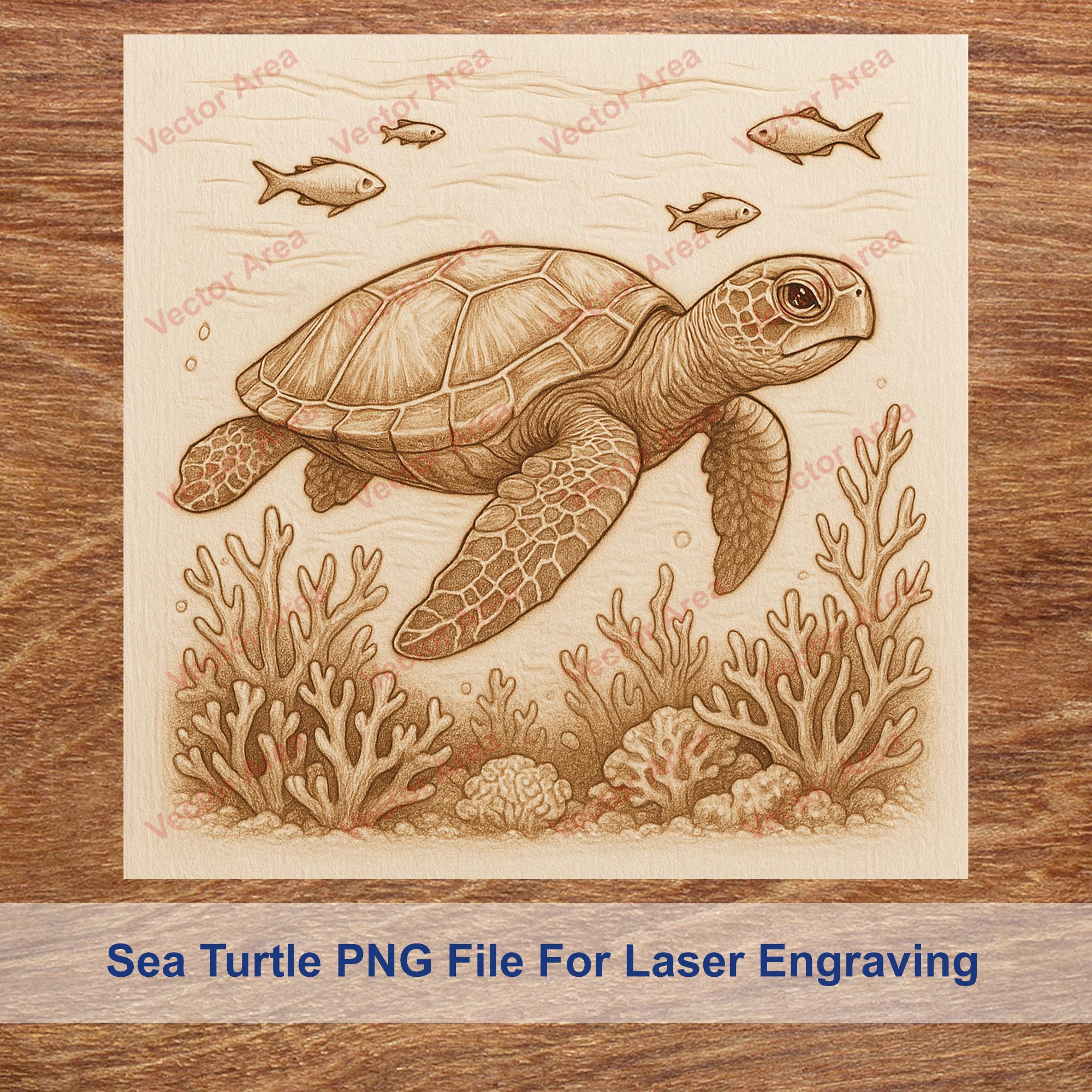 Sea Turtle Laser Engraving File PNG, Sea Turtle Laser Engrave File, PNG ...