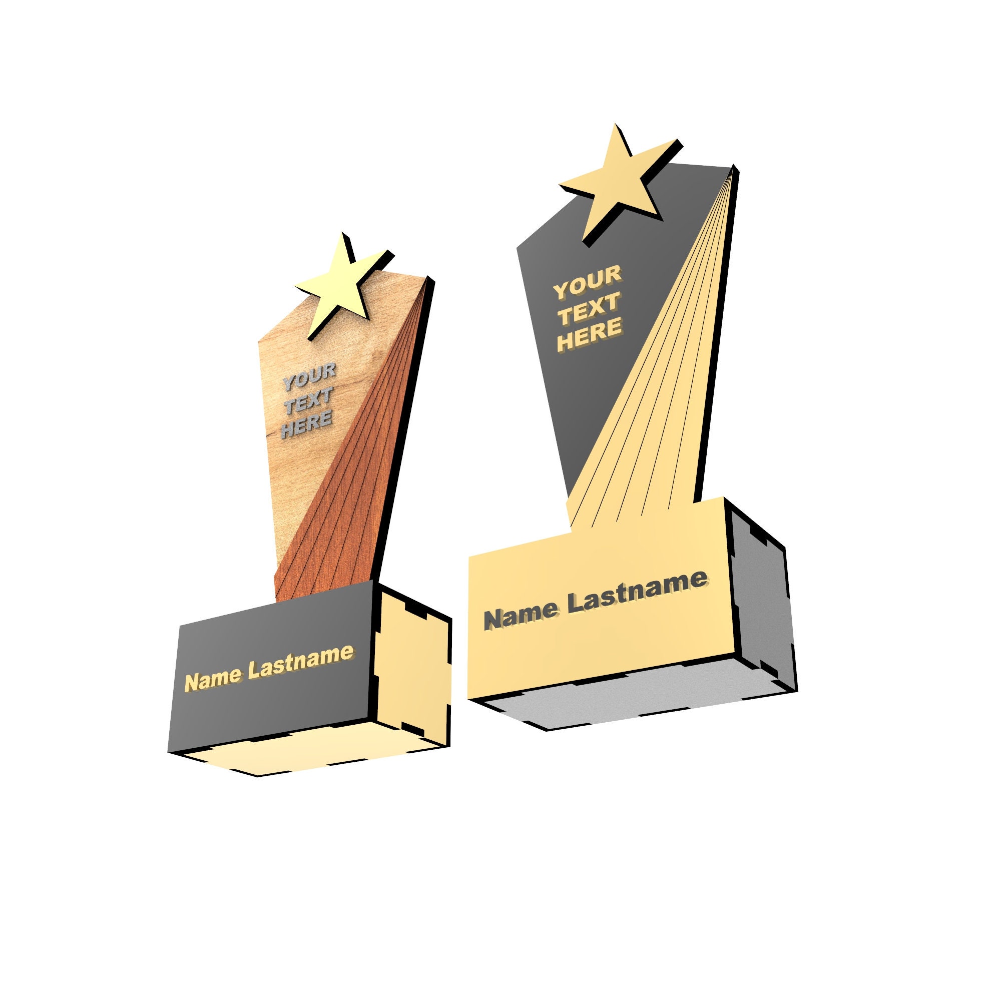 Award Laser Cut File, Award Cutting SVG Template, Vector Files for Wood ...