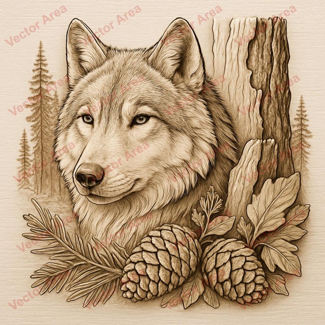 Wolf Laser Engraving File PNG, Wolf Head Laser Engrave File, PNG Files ...