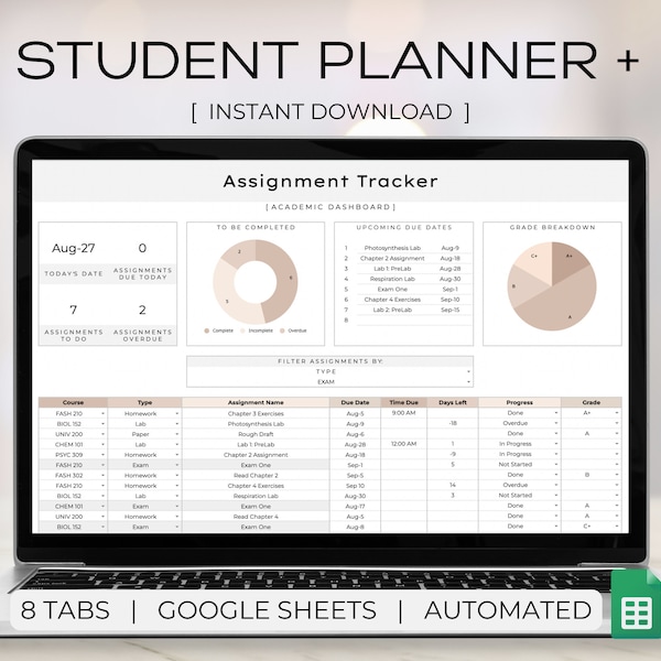 Student Planner - Etsy