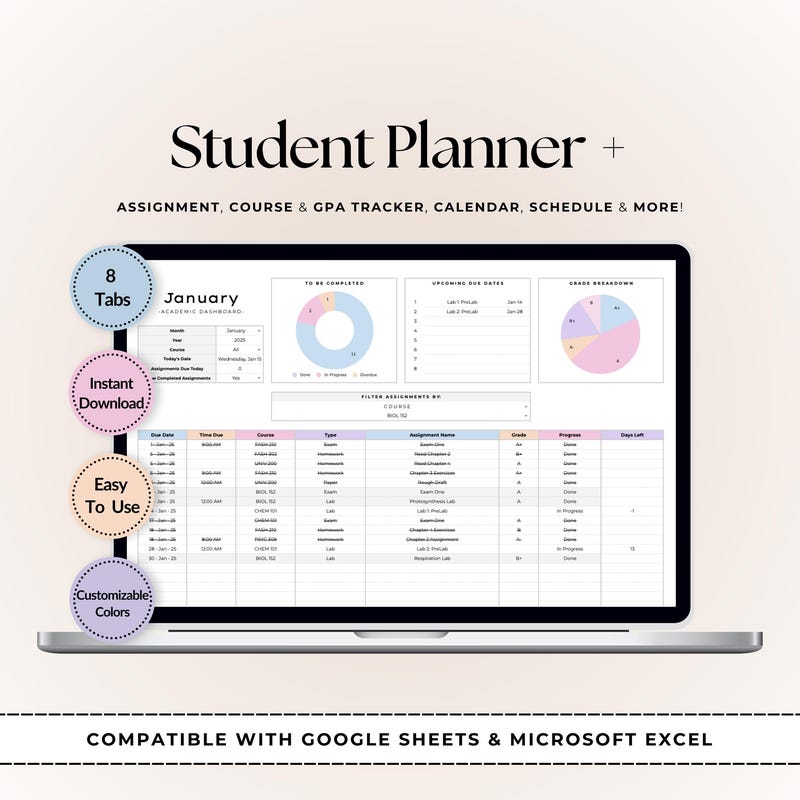 Student Planner - Etsy