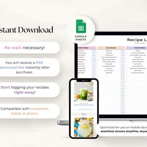 Ultimate Recipe Organizer | Google Sheets | Digital Recipe Book ...