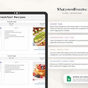 Ultimate Recipe Organizer | Google Sheets | Digital Recipe Book ...