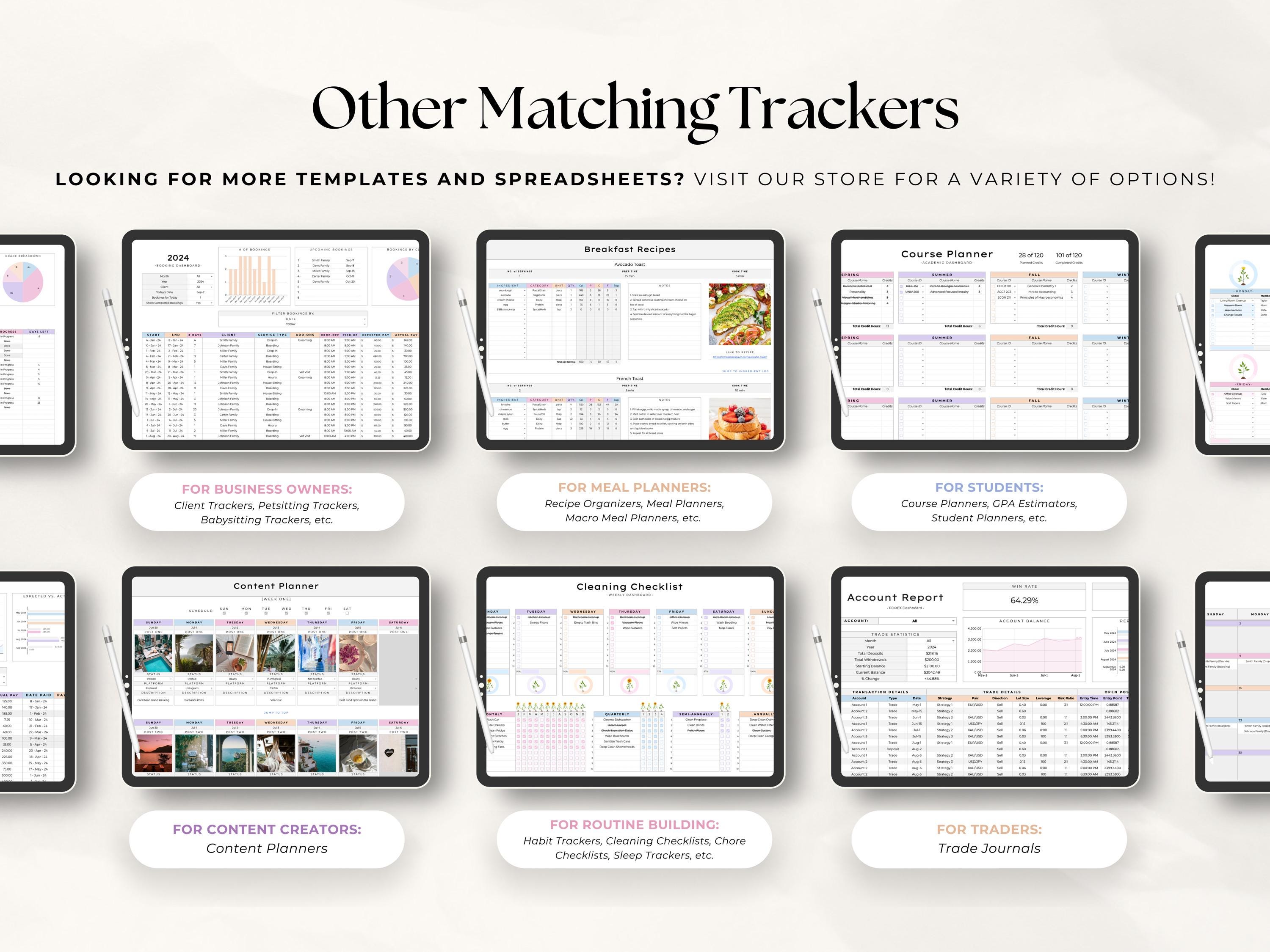 GPA Calculator Template: Grade Tracker for Google Sheets & Excel ...