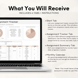 Assignment Tracker Spreadsheet, Google Sheets Template, Homework ...