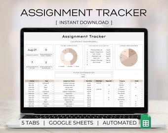 Assignment Planner Template Google Sheets Spreadsheet, Student ...