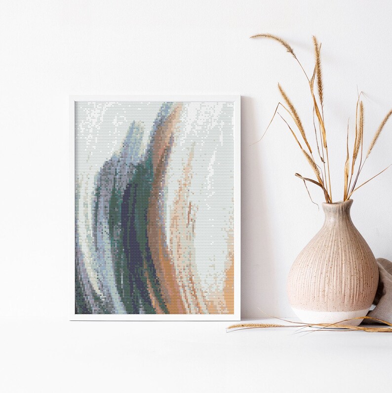 Abstract Cross Stitch Pattern PDF Modern Embroidery Pattern. - Etsy