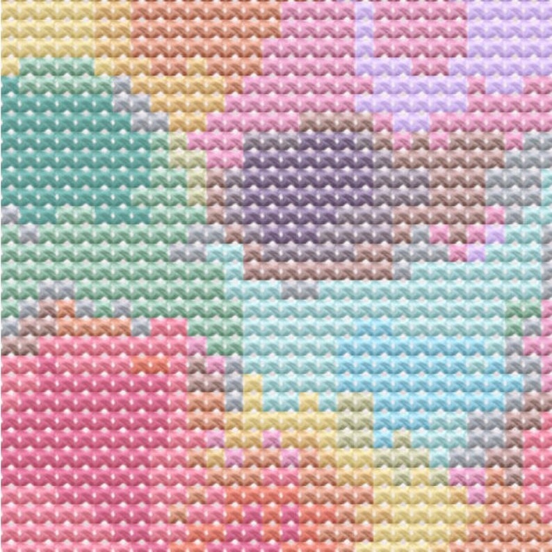 Modern Cross Stitch Pattern PDF, Abstract Floral Embroidery Pattern ...