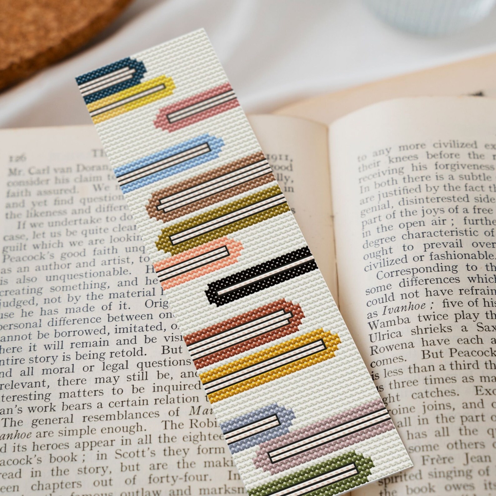 Cross Stitch Bookmark Pattern, Book Lover Gift, Book Cross Stitch ...
