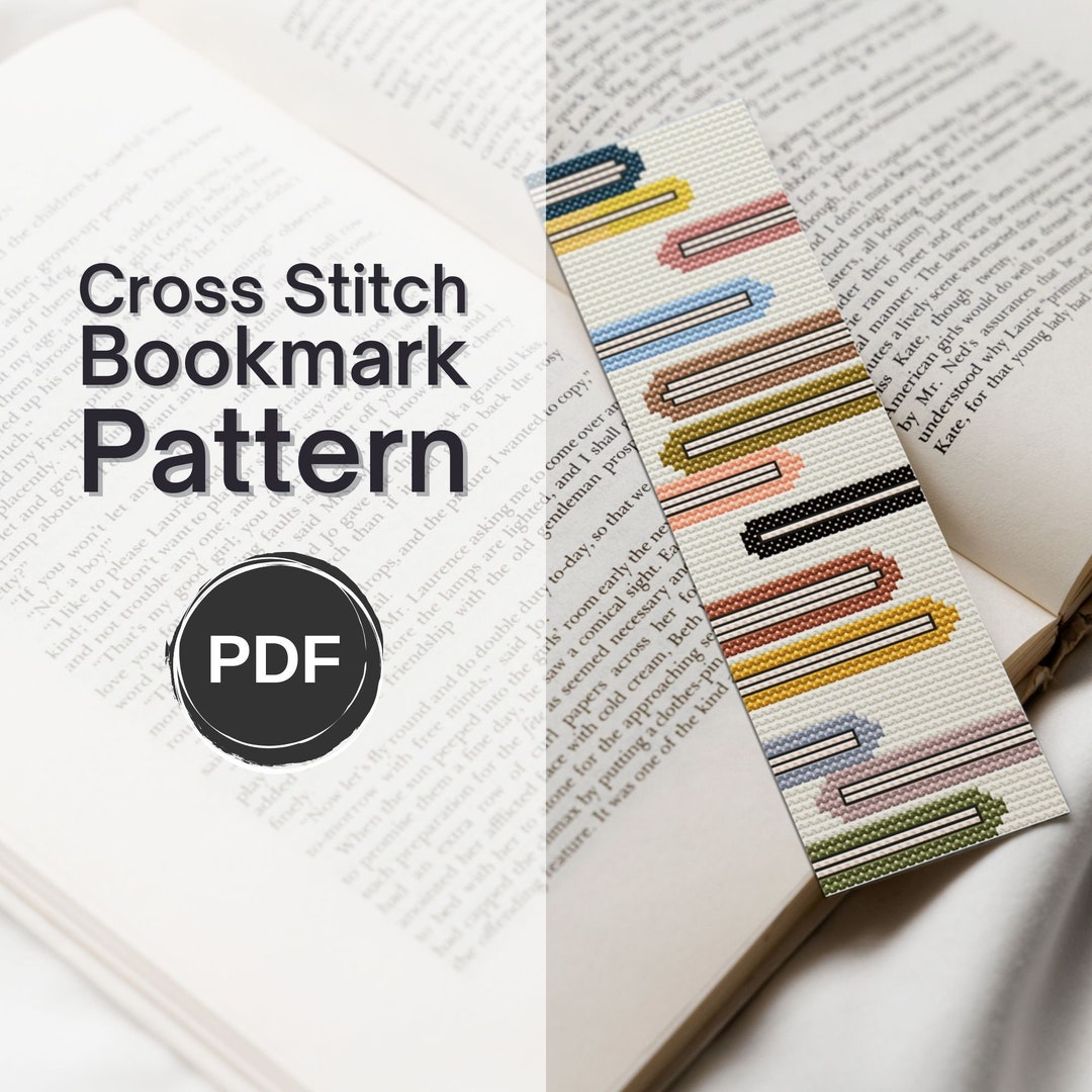 Cross Stitch Bookmark Pattern, Book Lover Gift, Book Cross Stitch ...