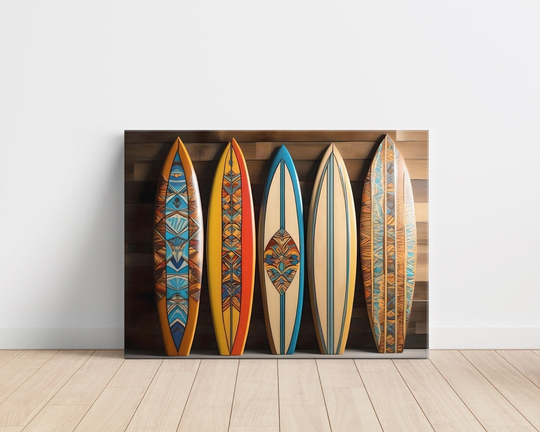 Surfboard Wall Art, Surfboard Decor, Beachy Wall Art, Decorative ...
