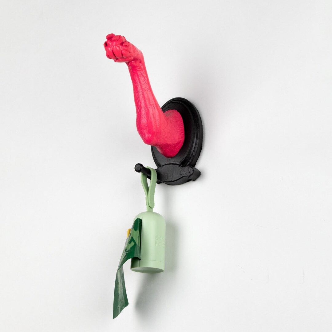 Wall Hanger Dog Paw Leash & Poop Bag Holder by Funky Functionals™ - Etsy