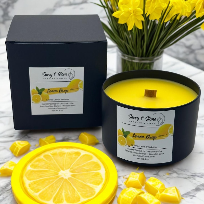 Lemon Candle - Etsy
