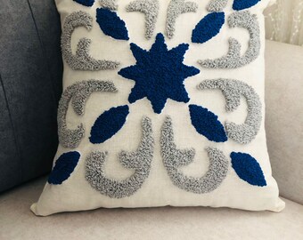 Decorative Punch Casecushion Coverflowers Pillowpunch - Etsy