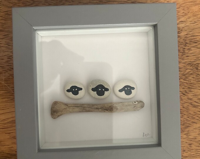 Pebble Picture Sheep - Etsy