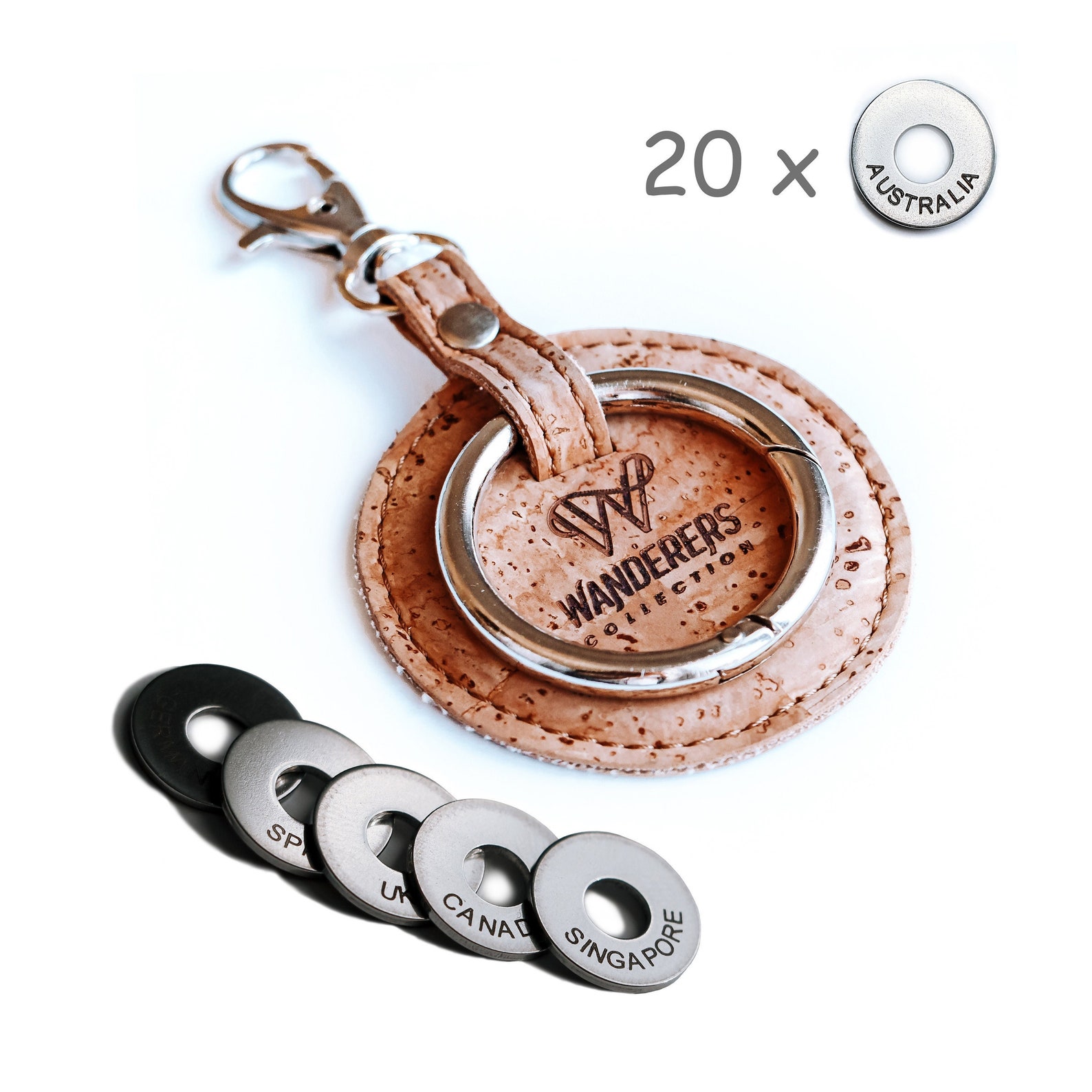Travel Starter Bundle - Holder + 20 Country Tokens - Etsy