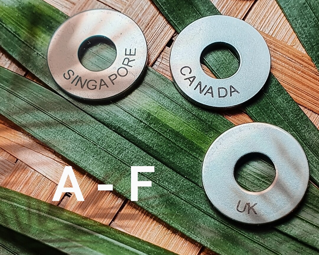 Country Travel Tokens - A to F - Gifts for Travelers - Etsy