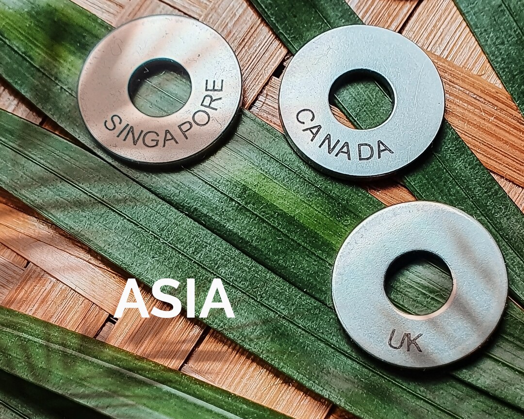 Asia Country Travel Tokens - Collect Your Travel Memories - Etsy