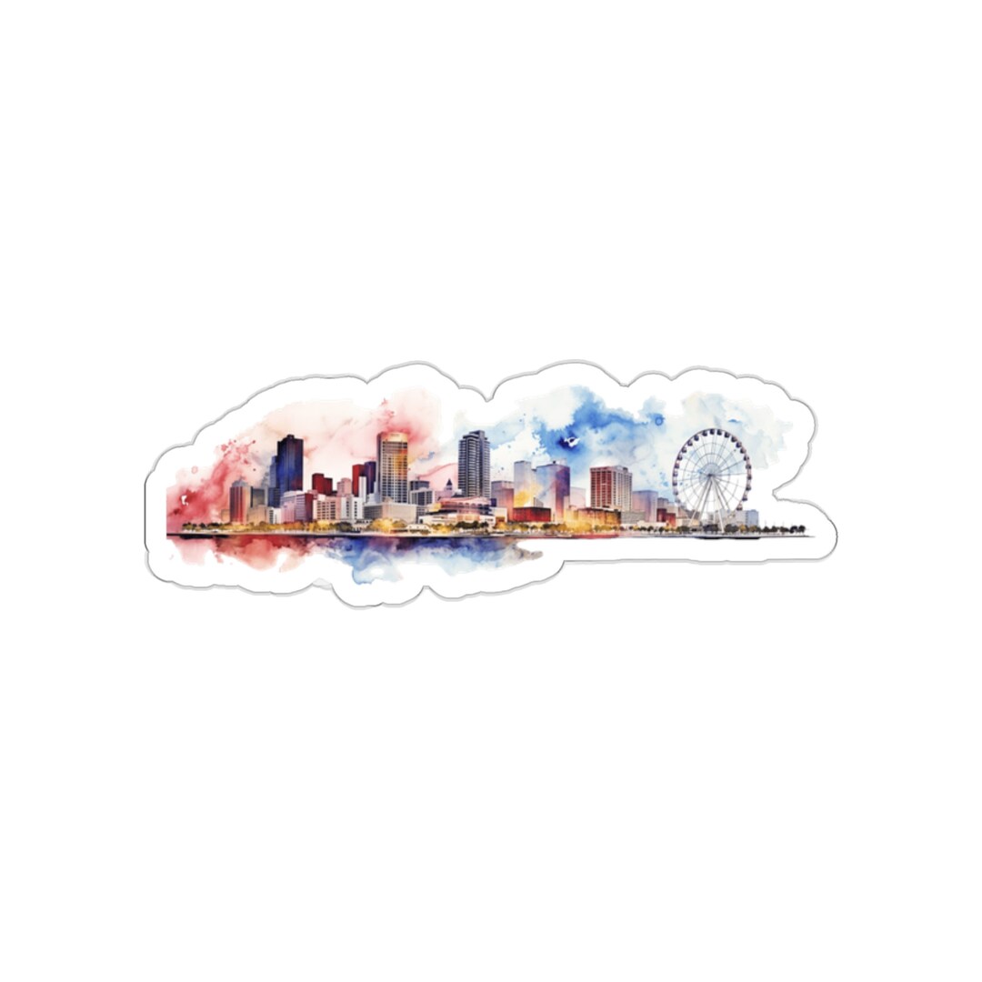 Atlantic City Skyline Art Die-cut Stickers - Etsy