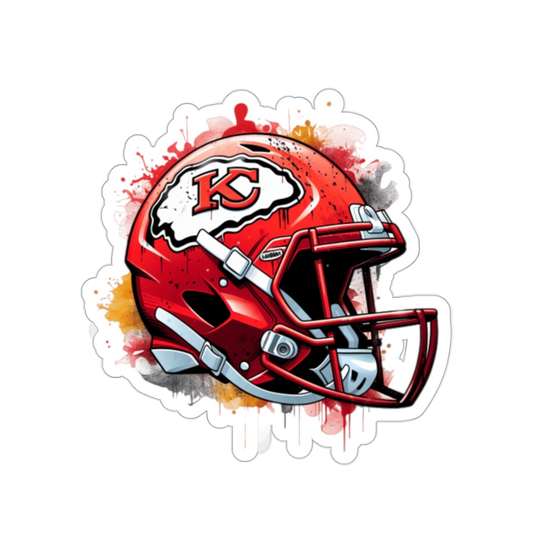 Playful Kansas City Chiefs Helmet Die-cut Stickers 531, Chiefs Football ...