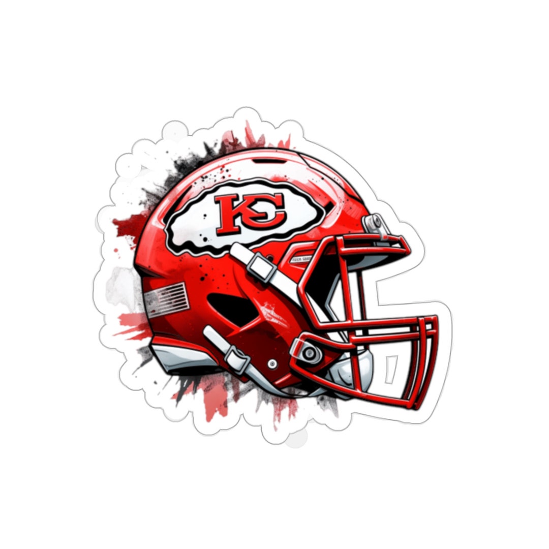 Playful Kansas City Chiefs Helmet Die-cut Stickers ACB, Chiefs Football ...