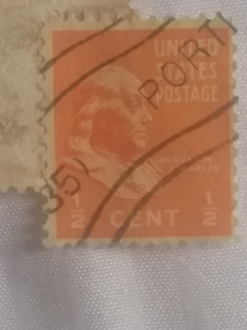 Benjamin Franklin Half Cent Stamp - Etsy