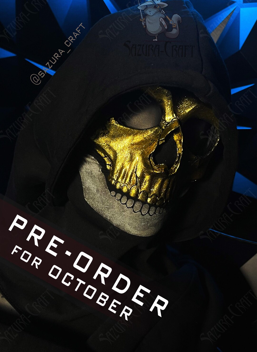 Ghost Golden Skull Cosplay PRE-ORDER for OCTOBER 2024, Inspired by the ...