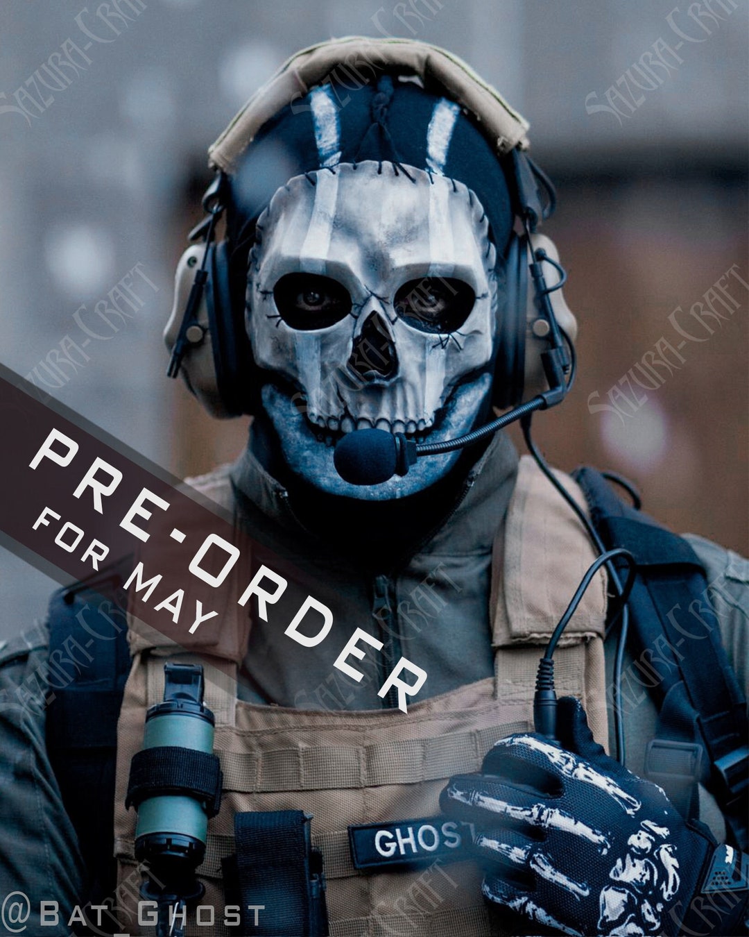 Cosplay Ghost Mask Balaclava PRE-ORDER for MAY 2024, Inspired by ...