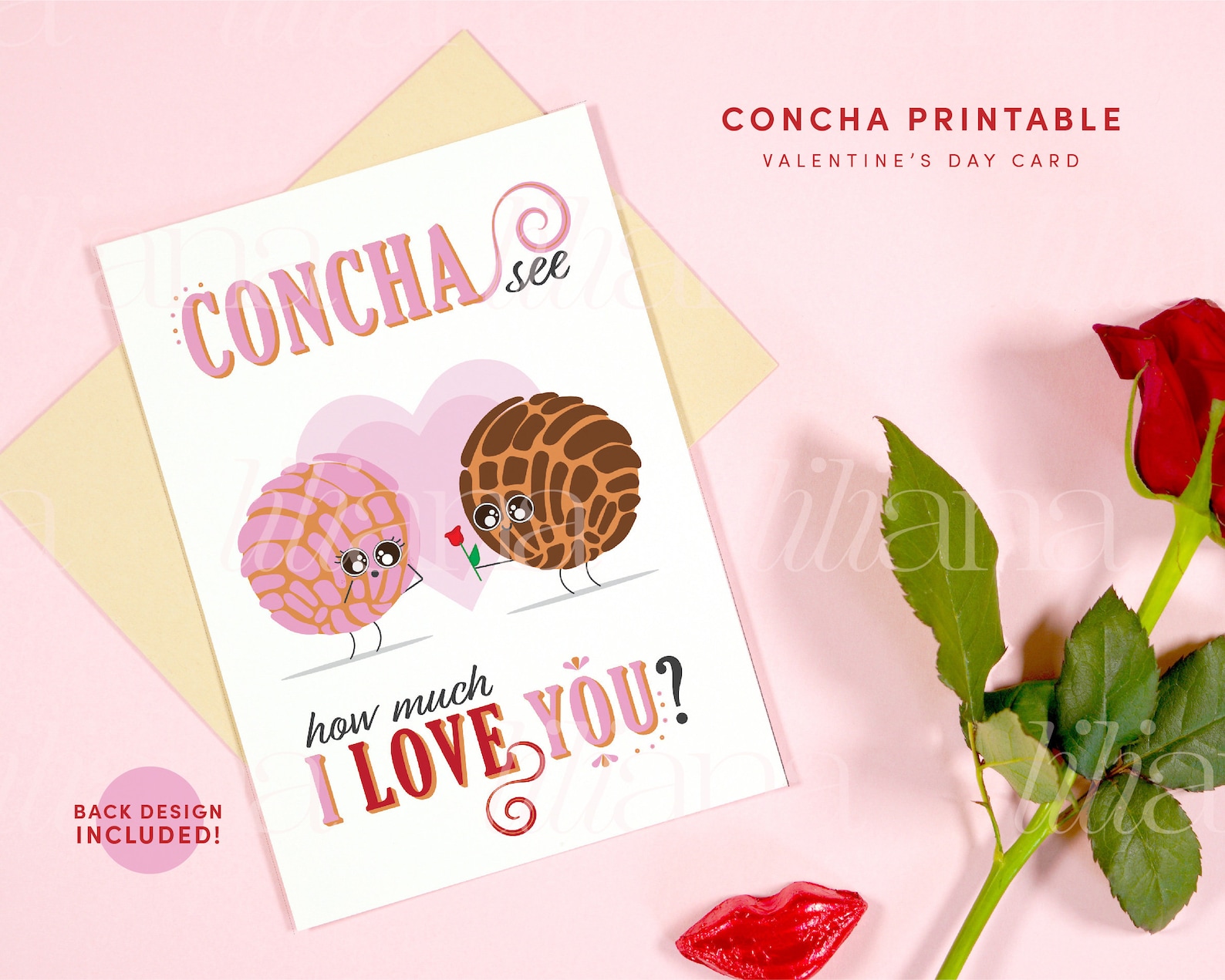 Concha See How Much I Love You Concha Valentines Day Card - Etsy