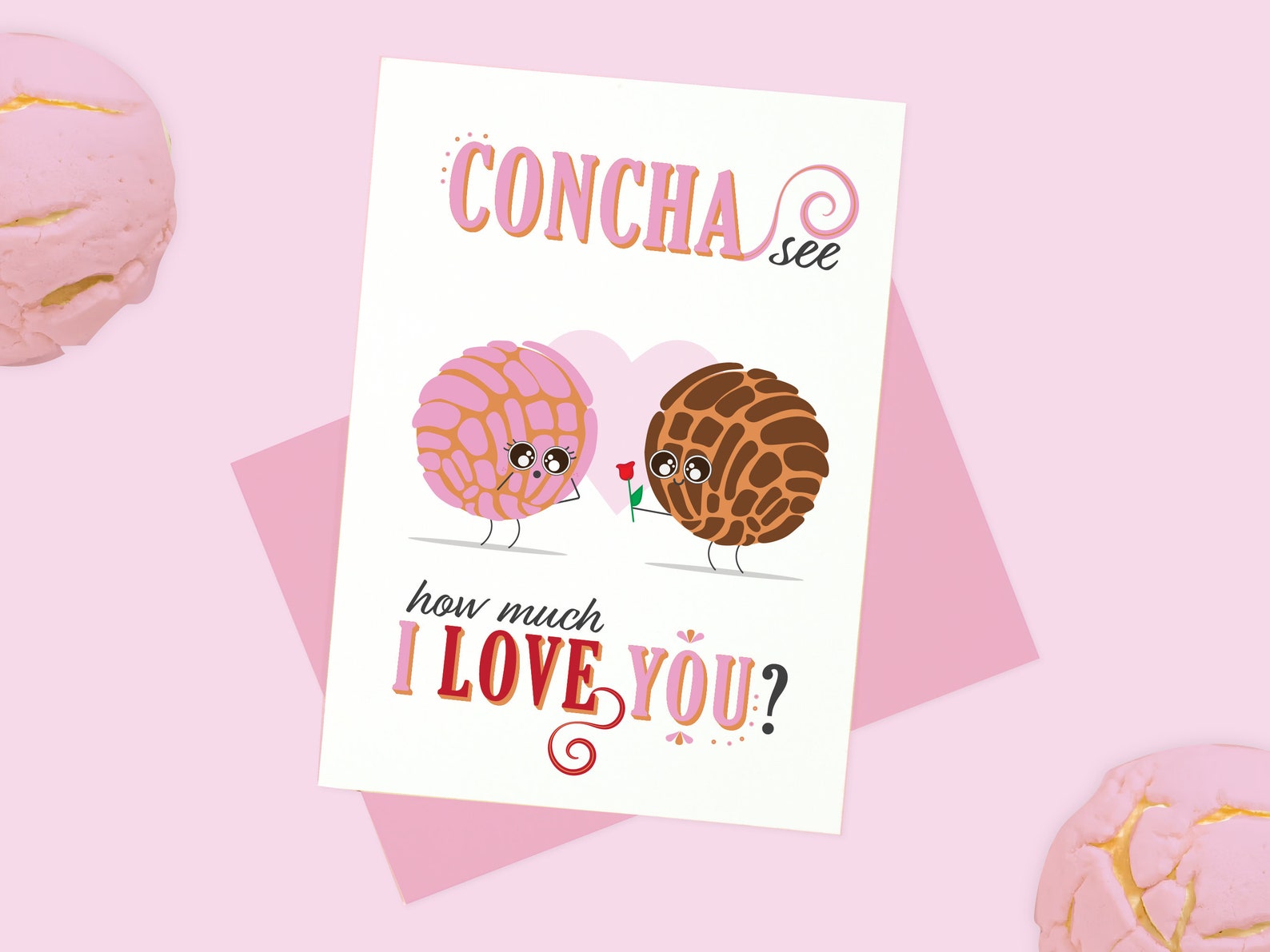 Concha See How Much I Love You Concha Valentines Day Card Printable ...