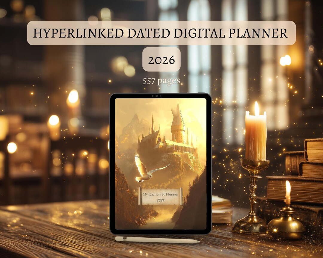 Enchanted Digital Planner 2026, Hyperlinked Planner, Magical Planner ...