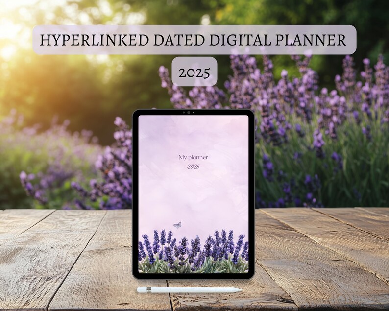 Hyperlinked Dated Digital Planner 2025 With Lavender - Etsy