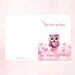 Printable Love Greeting Card With Cute Love Owl on Clouds, Digital Card ...