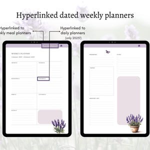 Hyperlinked Dated Digital Planner 2025 With Lavender - Etsy