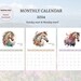 Printable Monthly Calendar 2024 With Watercolored Floral Horses ...