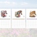 Printable Monthly Calendar 2024 With Floral Boho Horses, Wall Calendar ...