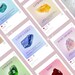 Healing Crystals Gemstones Printable Cards, Digital Flashcards ...