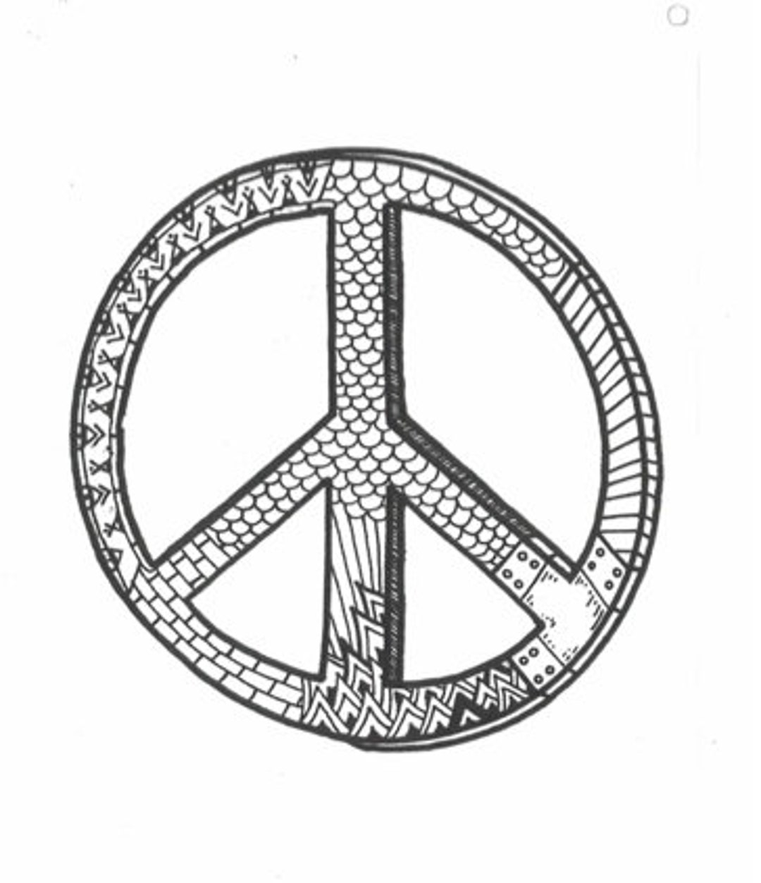 Peace Sign Zentangle - Etsy