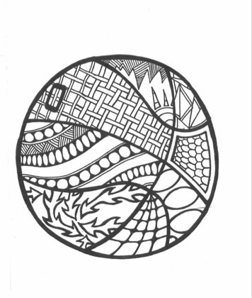 Basketball Zentangles - Etsy