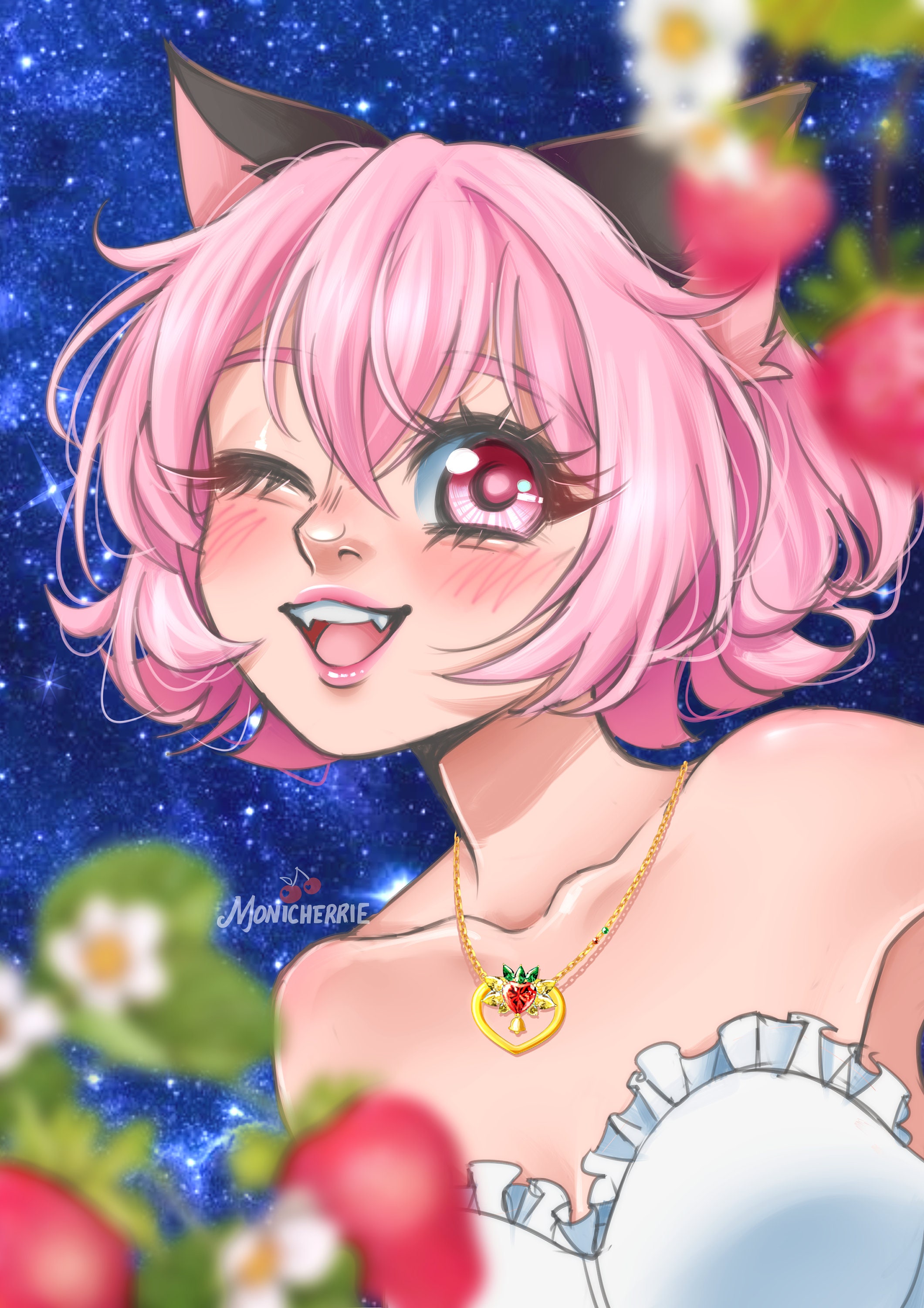 Strawberry Bell Necklace | Tokyo Mew Mew - Etsy