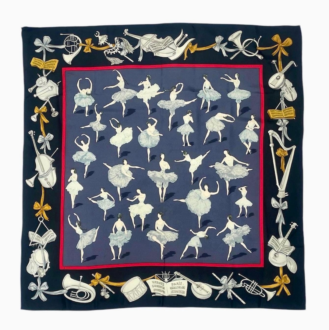 Elegant Vintage Hermes Ballet Silk Scarf La Danse by Jean-louis Clerc ...