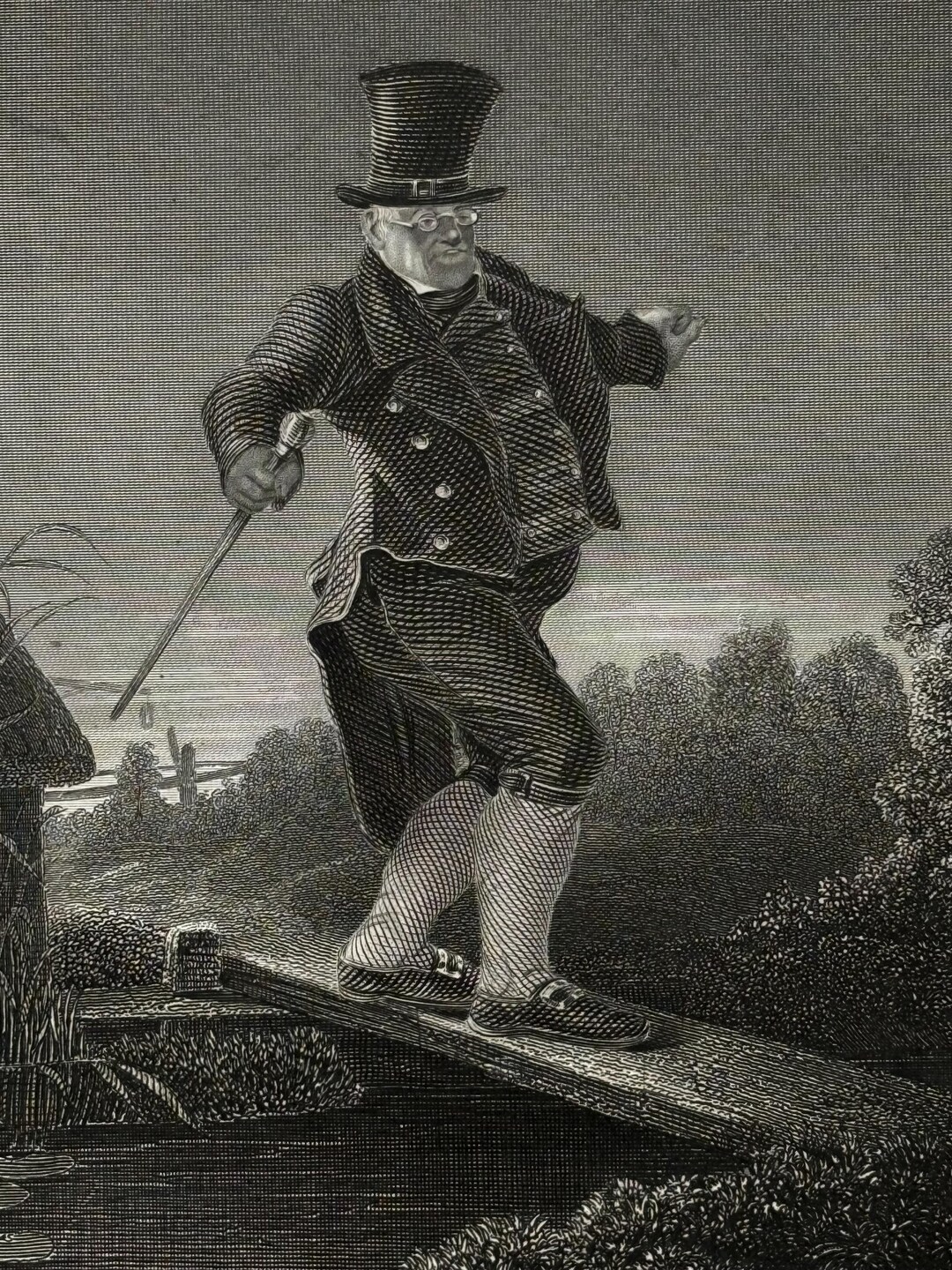 Antique Unframed Victorian Print: the Schoolmaster in Jeopardy, 1845 ...